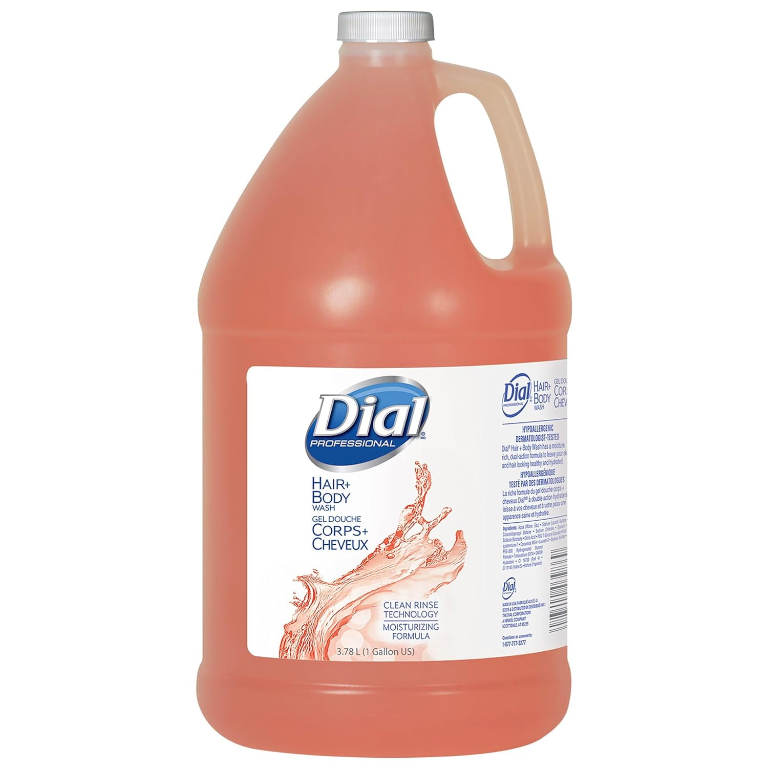 EcoQuality 1 Gallon Dial Professional Hair Shampoo + Body Wash, 128 Fl ...