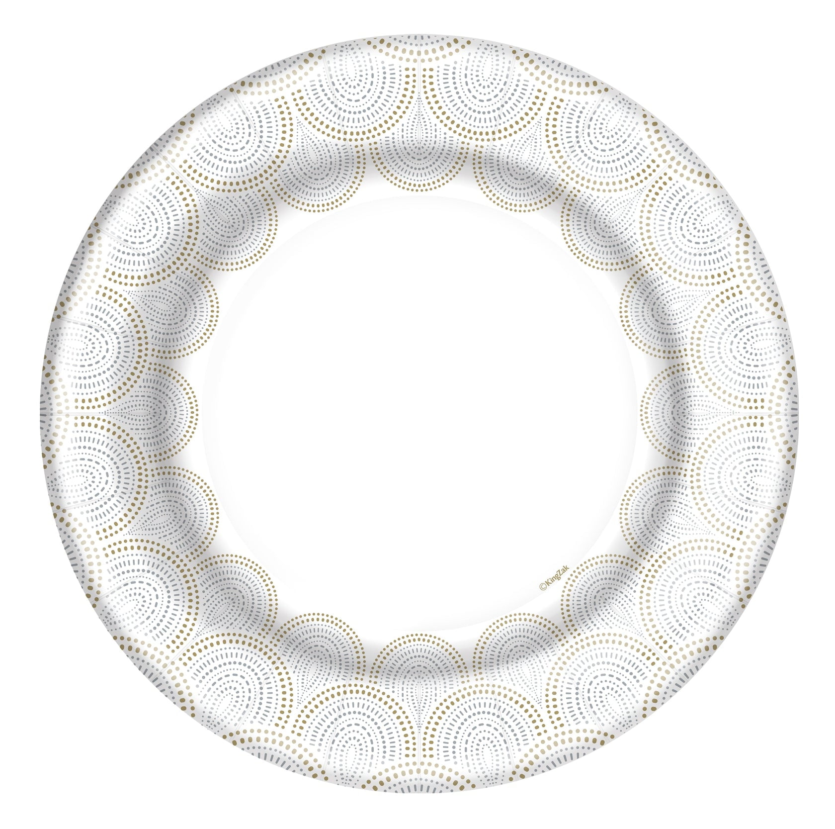 EcoQuality 10.5" inch Disposable Round Rays Plastic Serving Plates ...