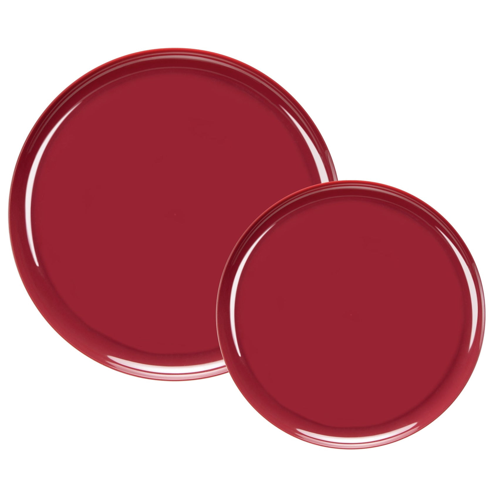 EcoQuality 10" inch and 8.6" inch Disposable Round Bespoke Cranberry ...