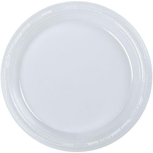 EcoQuality 10 inch Clear Round Dinner Plastic Plates – Disposable ...