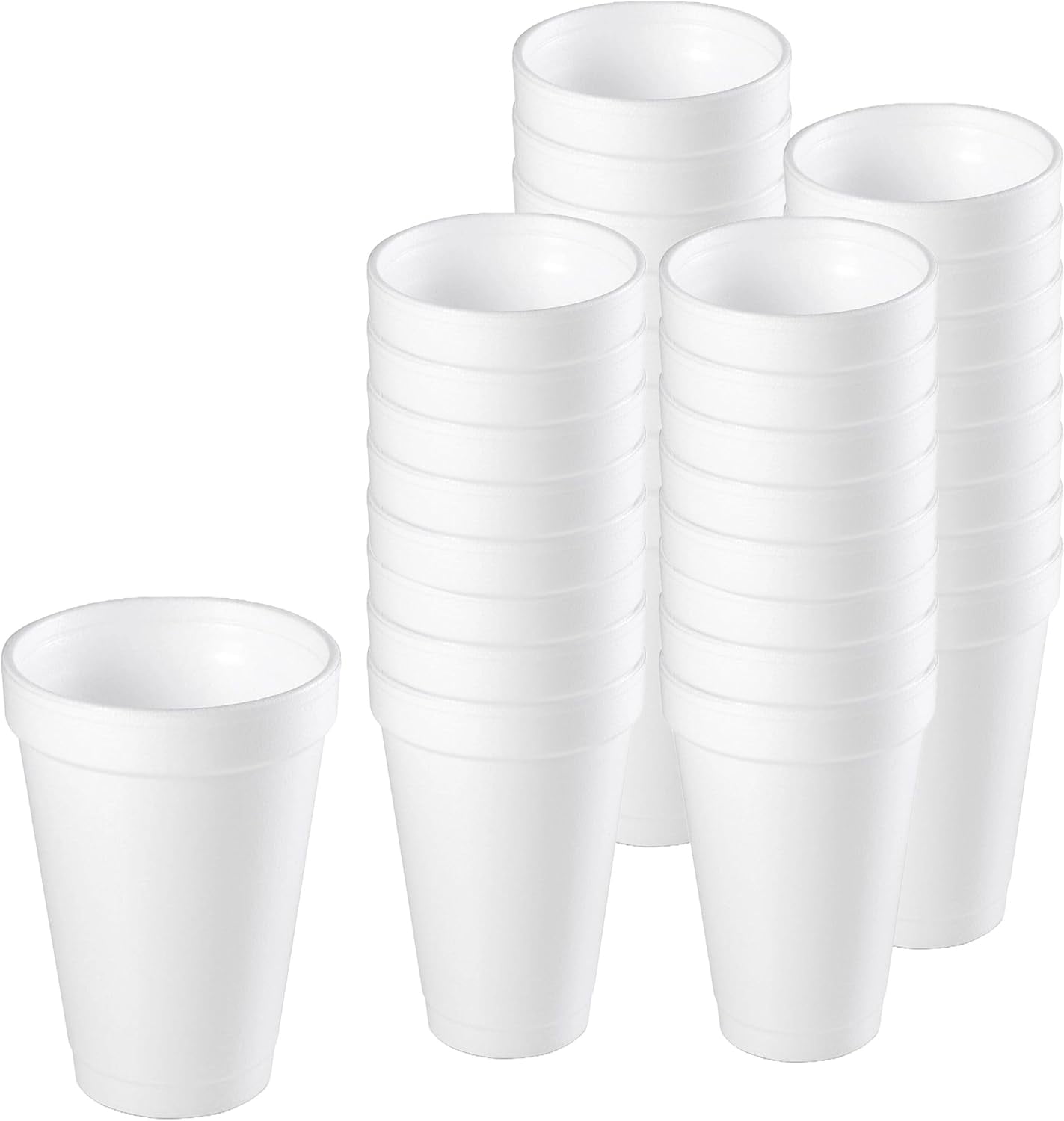 EcoQuality 10 oz White Insulated Foam Drinking Cup Single Use ...