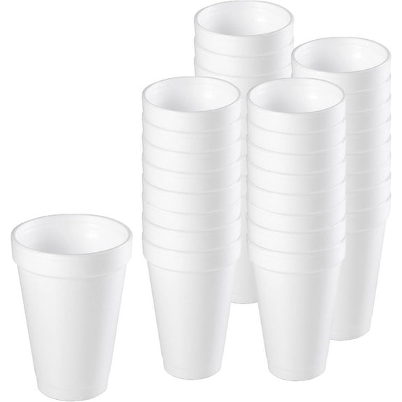 Shop Square Styrofoam Cups 12 Oz, 100 Count, Hot and Cold, Durable ...