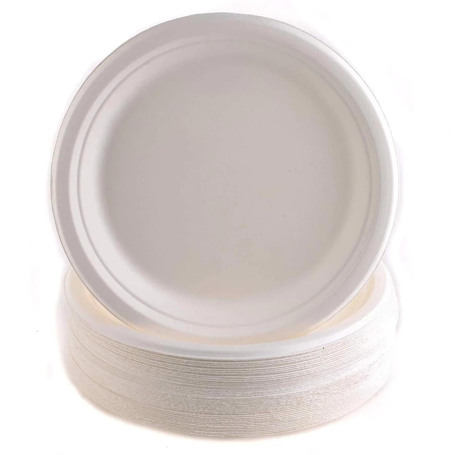 EcoQuality 100% Compostable 10-Inch Plates [100 Count] - Natural ...