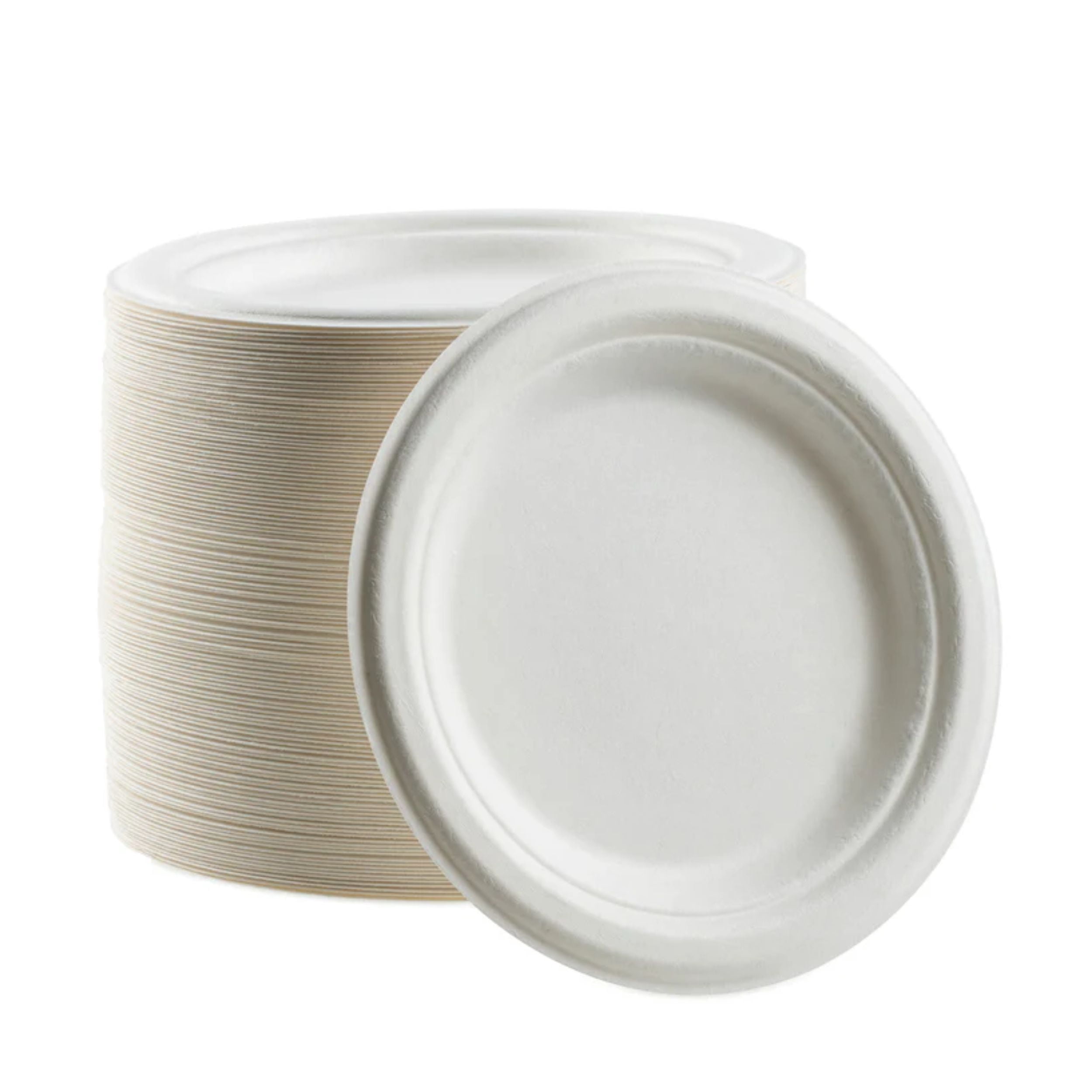 EcoQuality 100% Compostable 9-Inch Plates [200 Count] - Natural ...