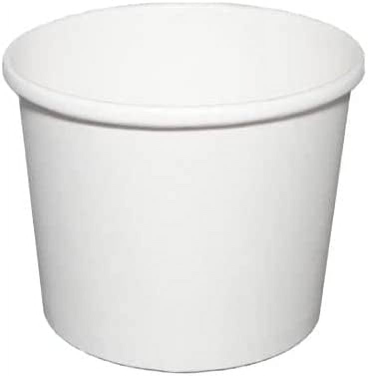 EcoQuality [100 Count] 12 oz Disposable White Paper Soup Containers ...