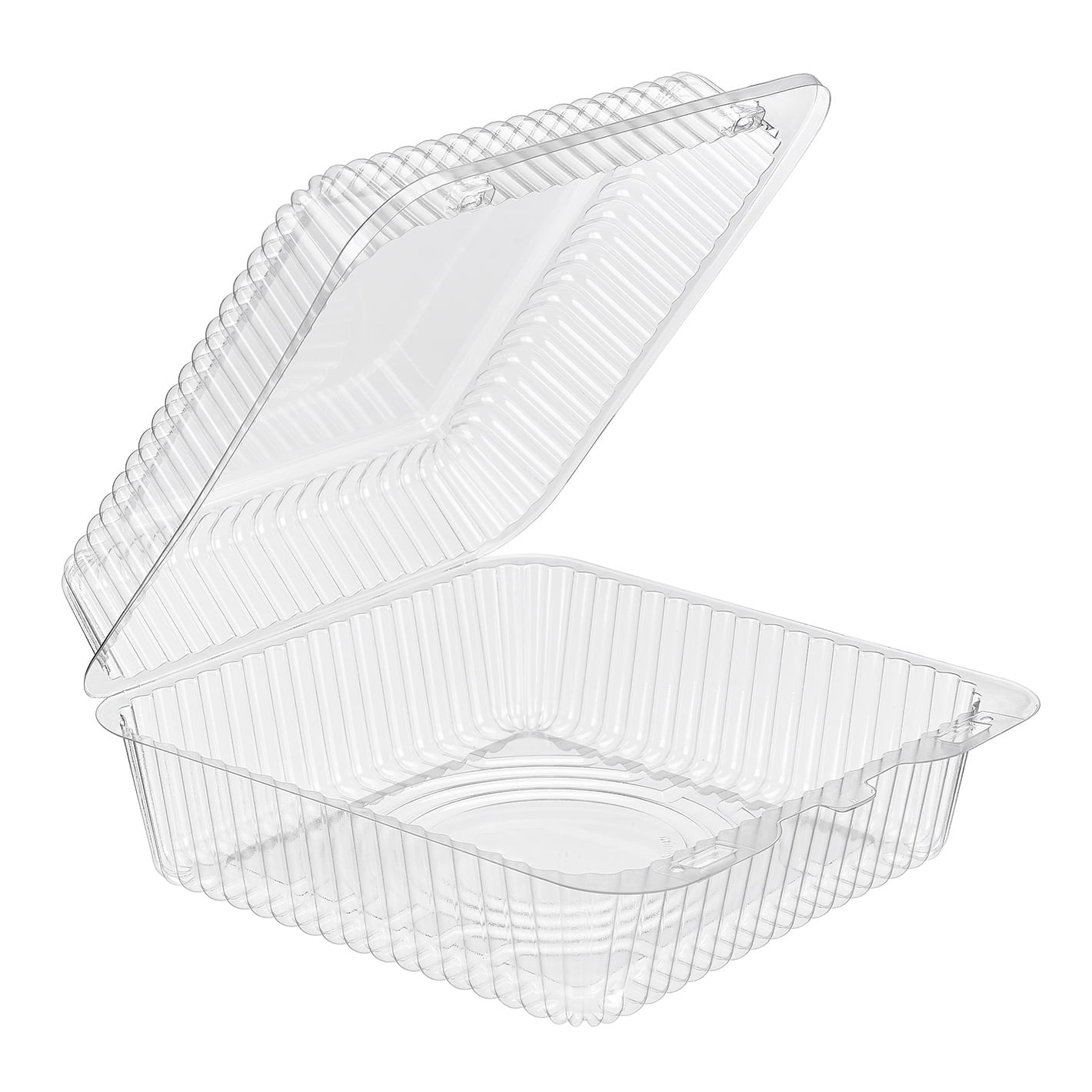EcoQuality 118oz 9X8.75X3 Clear Plastic Hinged Container Tamper ...