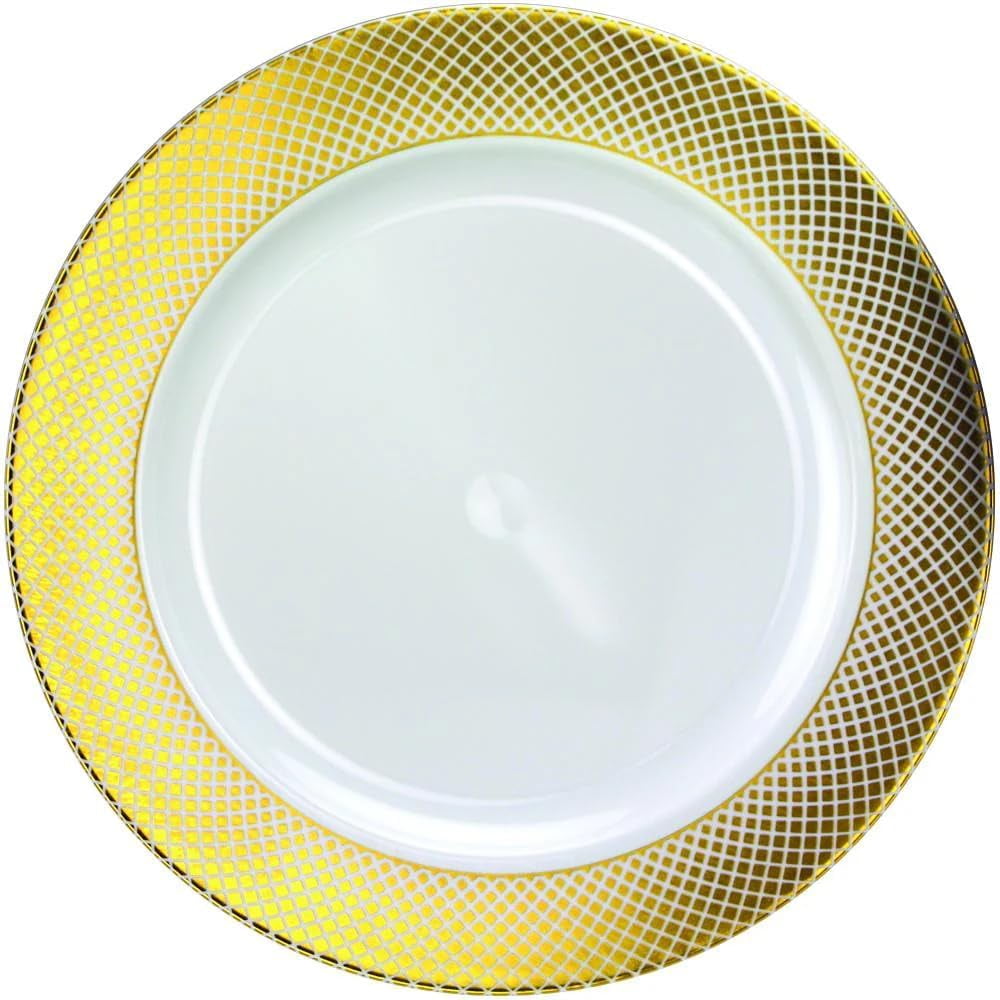EcoQuality 12 Inch Gold Charger Plate – Elegant, Disposable, Decorative ...