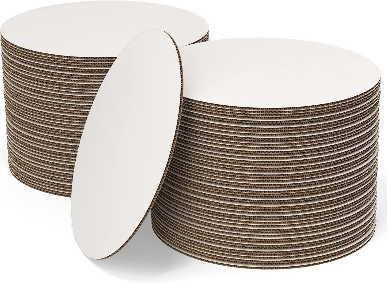 EcoQuality 12 Inch Round White Cake Boards Cardboard Pastry Rounds for ...