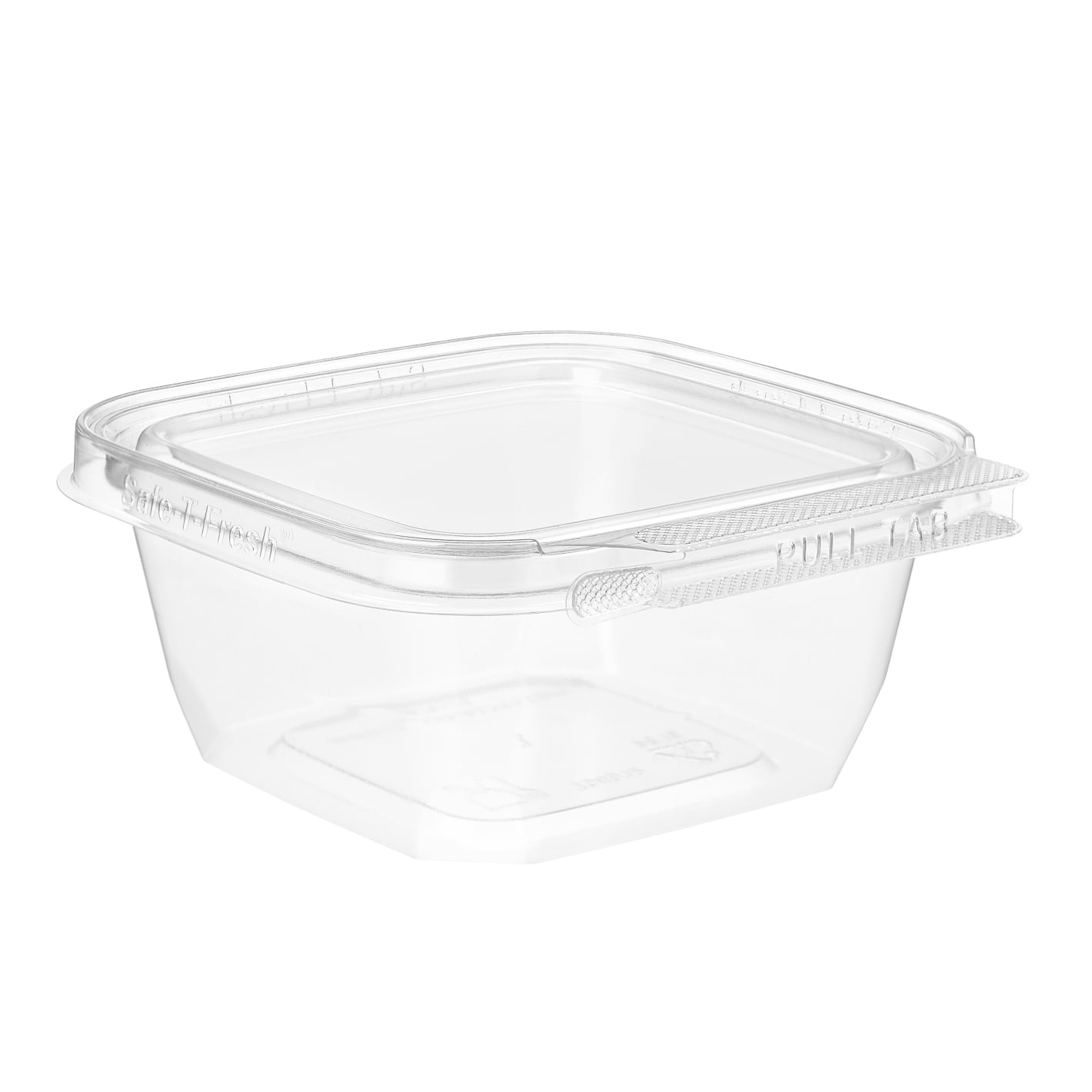EcoQuality 120oz Clear Plastic Clamshell Tamper Resistant Multiple Use ...
