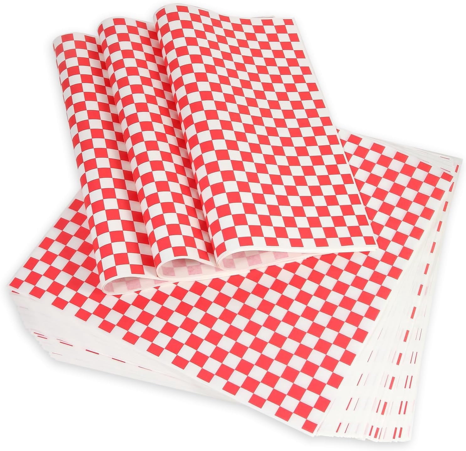 EcoQuality 12x12 in Red & White Checkerboard Pattern Basket Liner ...