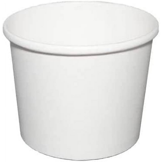 EcoQuality [150 Count] 12 oz Disposable White Paper Soup Containers ...