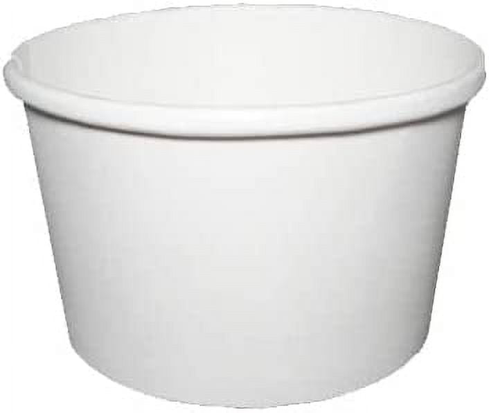 EcoQuality [200 Count] 8 oz Disposable White Paper Soup Containers ...