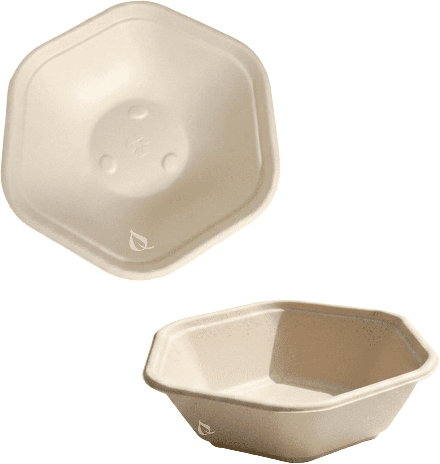 EcoQuality 24oz Hexagon Compostable Bowl No Lid – Disposable Fiber Food ...