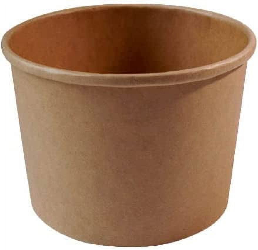 EcoQuality [25 Pack] 16 oz Disposable Kraft Paper Soup Containers ...