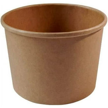EcoQuality 25 Pack 32 oz Disposable Kraft Paper Soup Containers - Quart ...