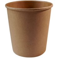 EcoQuality [150 Count] 16 oz Disposable White Paper Soup Containers ...