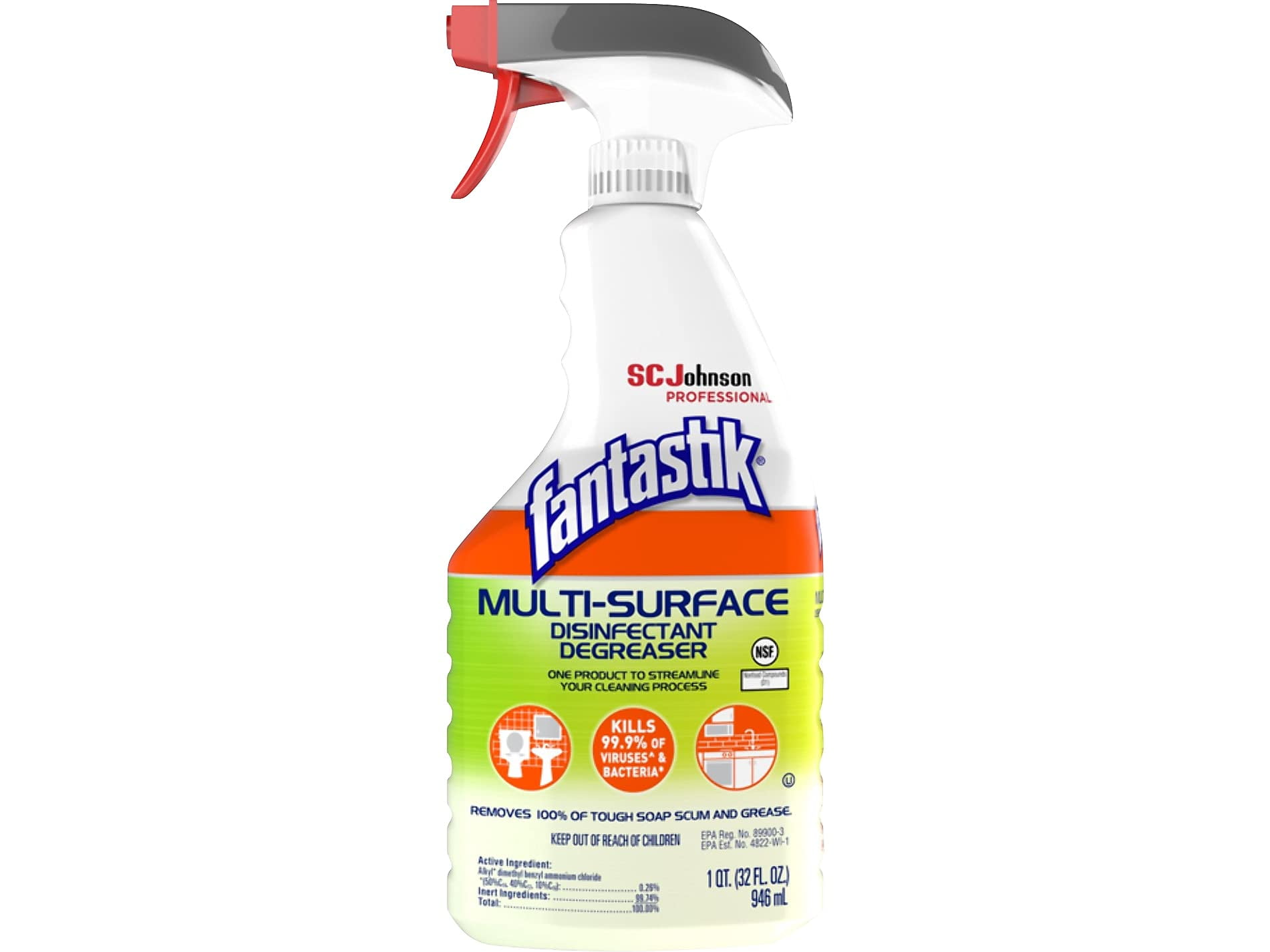 EcoQuality 32oz Fantastik Multi Surface Disinfectant Degreaser Trigger ...