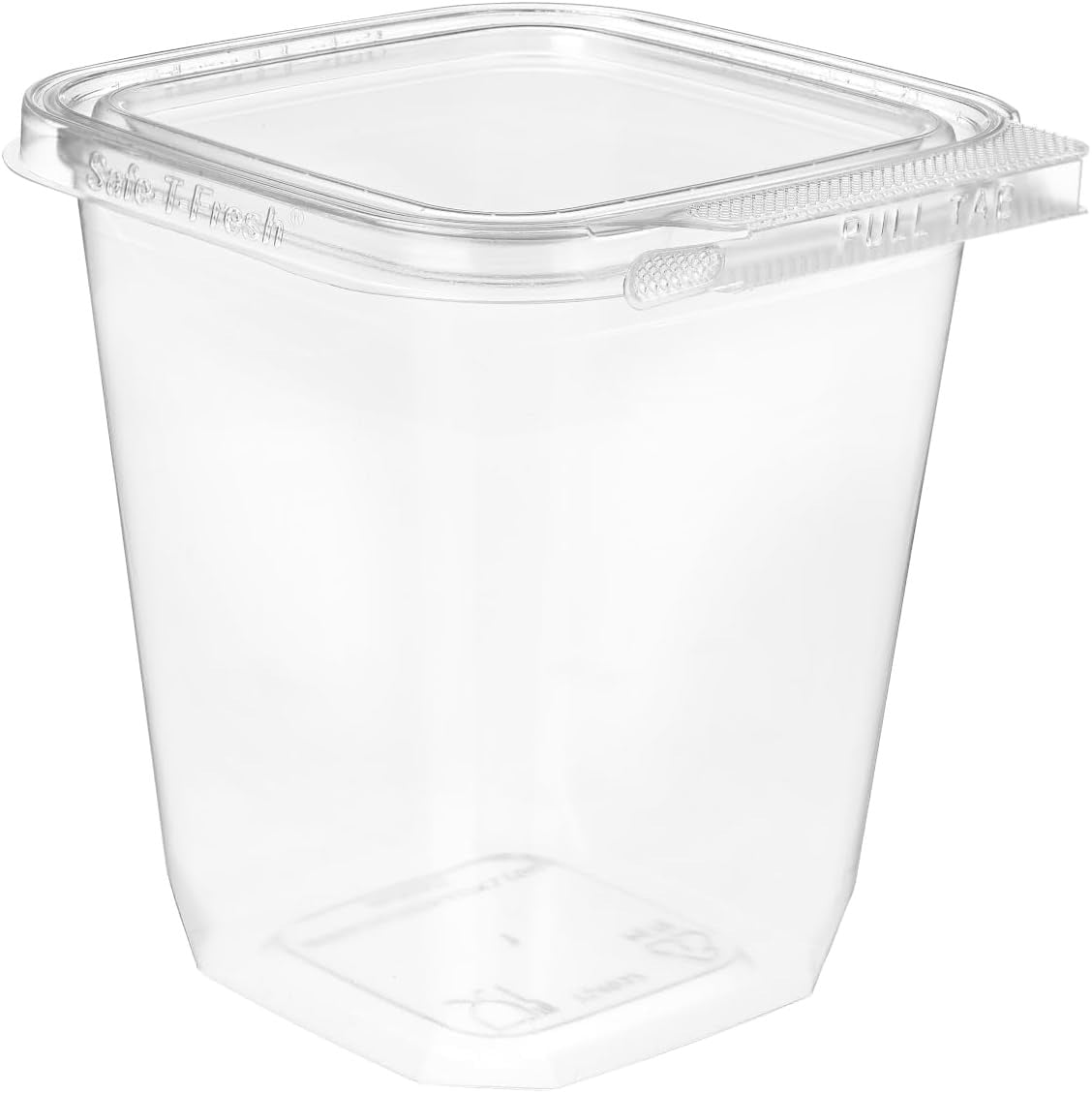 EcoQuality 32oz Square Clear Plastic Clamshell Food Storage Container ...