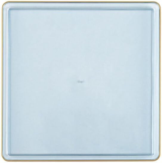 EcoQuality 5" inch Disposable Square Translucent Blue Plastic Plates ...