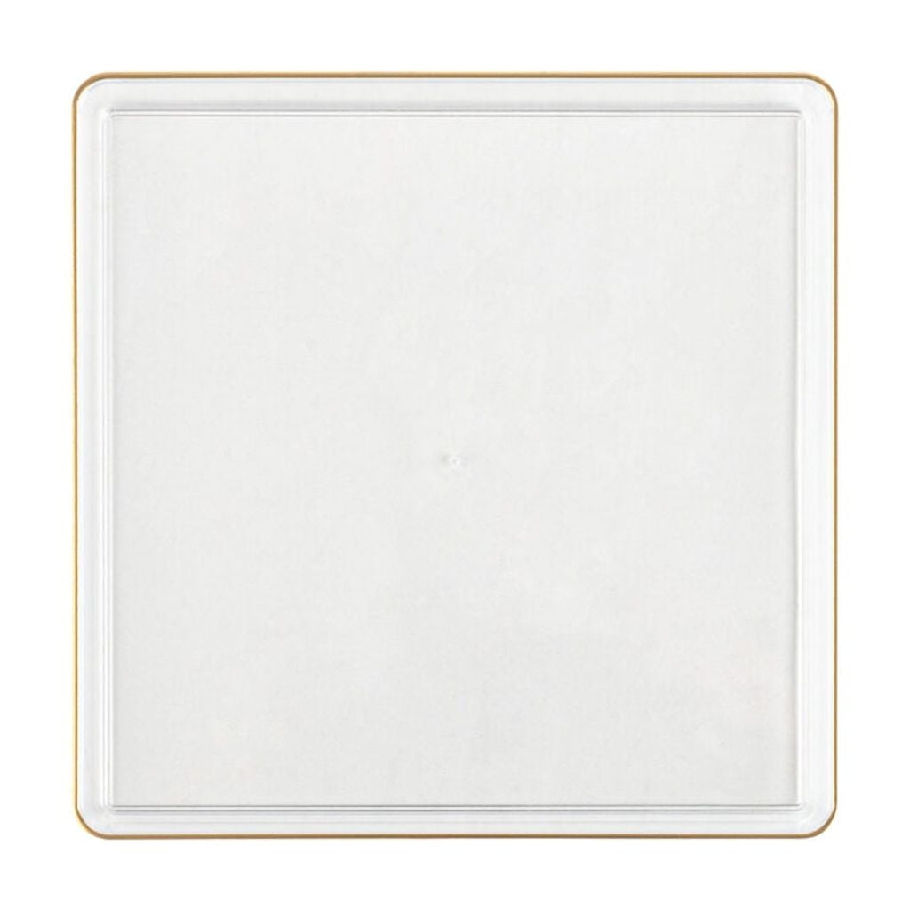 EcoQuality 5" inch Disposable Square Translucent Clear Plastic Plates ...