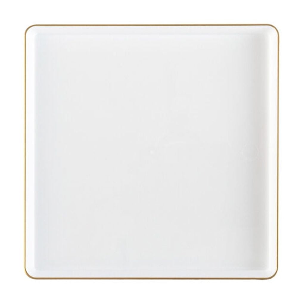 EcoQuality 5" inch Disposable Square Translucent White Plastic Plates ...