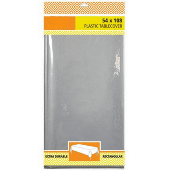 EcoQuality 54" x 108" Silver Rectangle Table Cloth - Durable Tablecloth ...