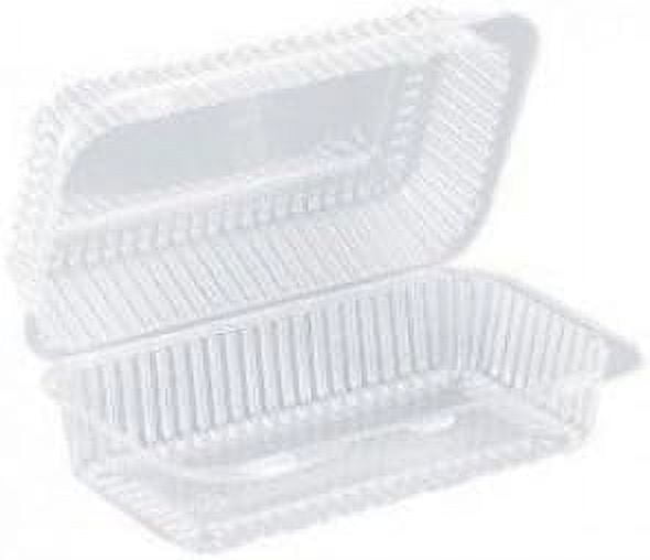 EcoQuality 56oz 9X5X3-3/8 Eclair Clear Plastic Hinged Container Tamper ...