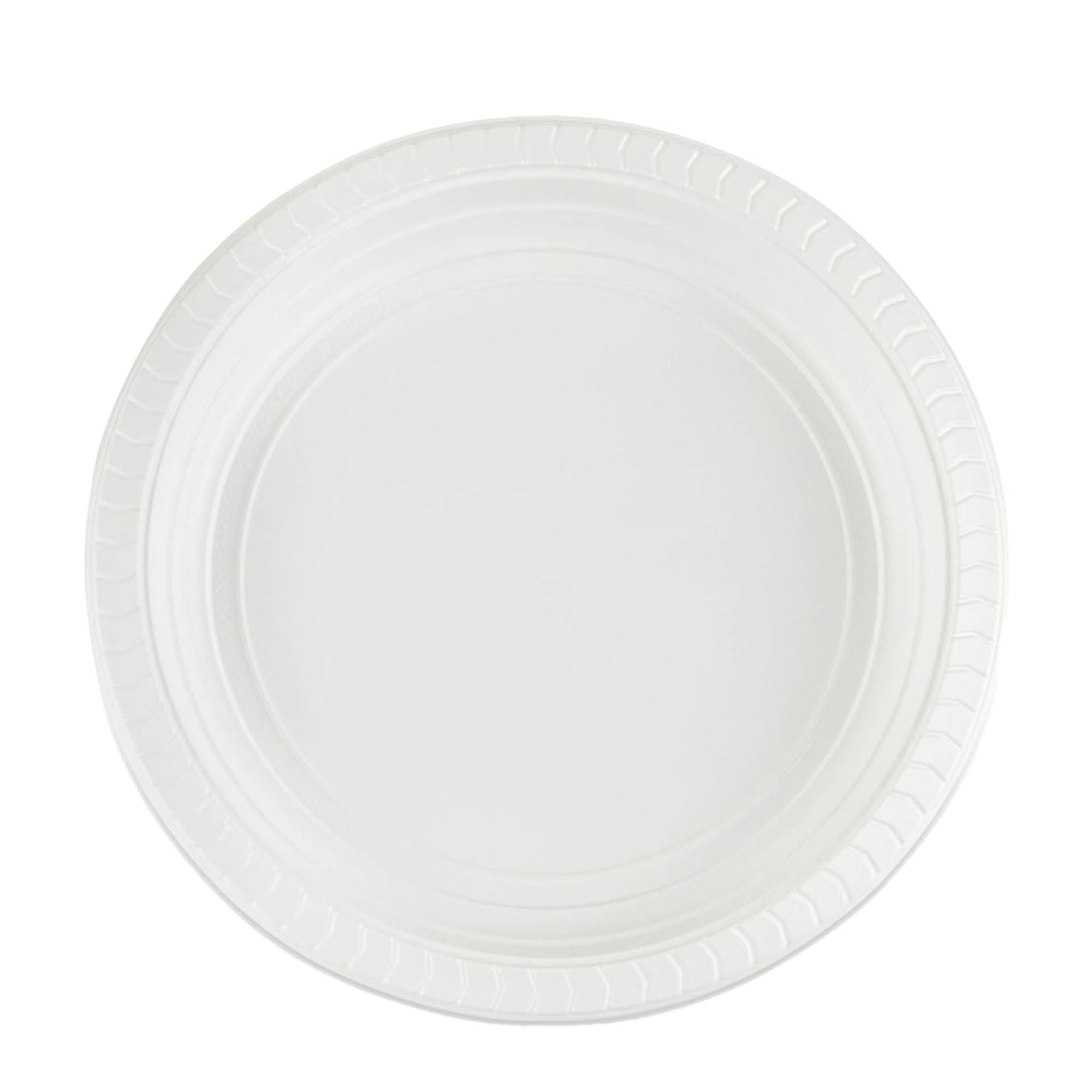 EcoQuality 6" inch Disposable Round White Plastic Serving Plates, China ...