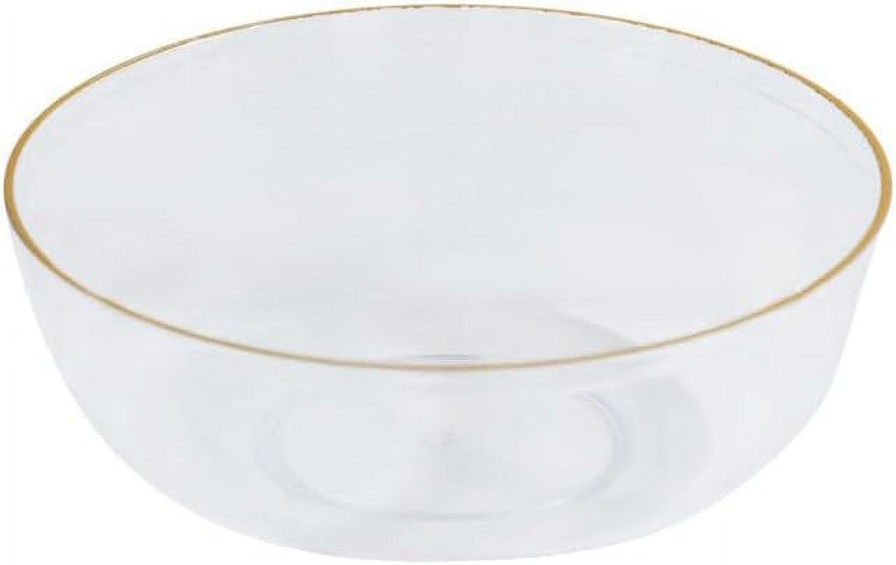 EcoQuality 6 oz Clear Plastic Round Bowls - Disposable Plastic Dessert ...