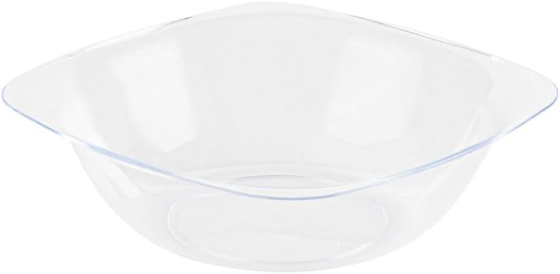 EcoQuality 6 oz Clear Plastic Square Bowls - Disposable Plastic Dessert ...
