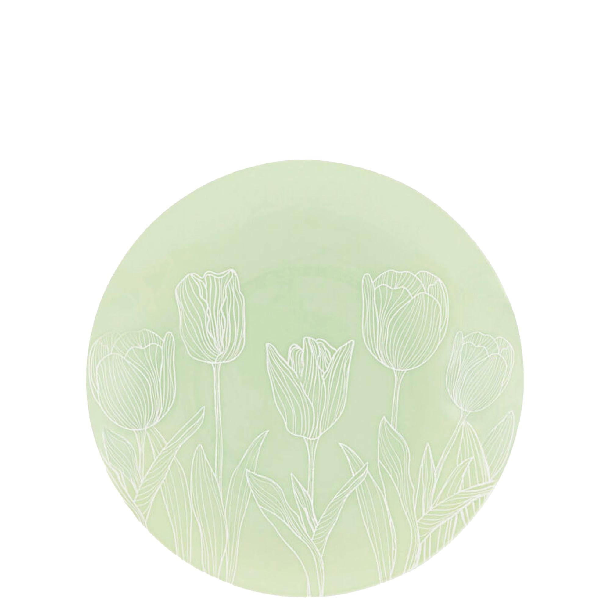 EcoQuality 7.5 inch Mint Green Tulip Dinner Plate – Elegant Disposable ...
