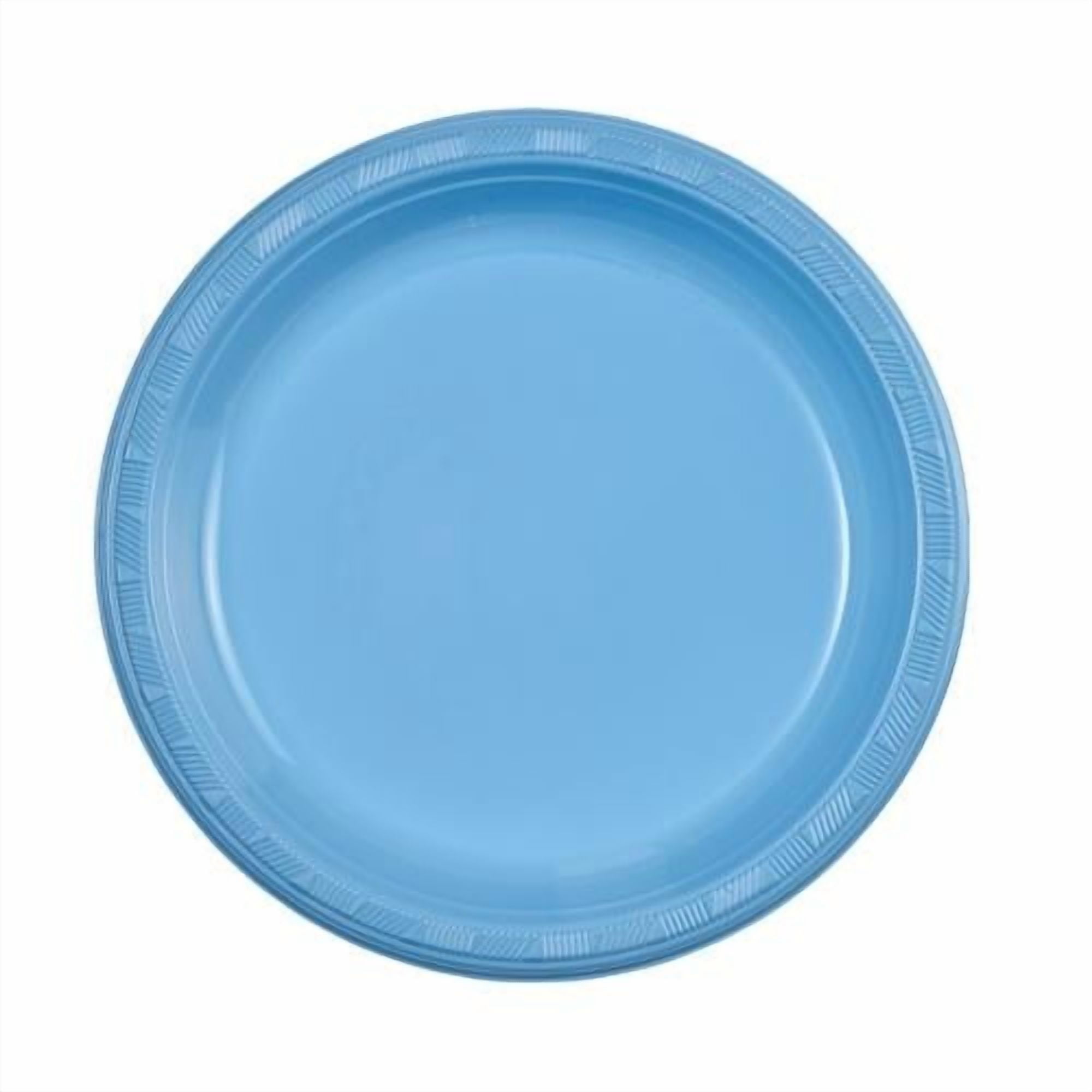 EcoQuality 7" Light Blue Plastic Plate – China Like Party Plates, Heavy ...