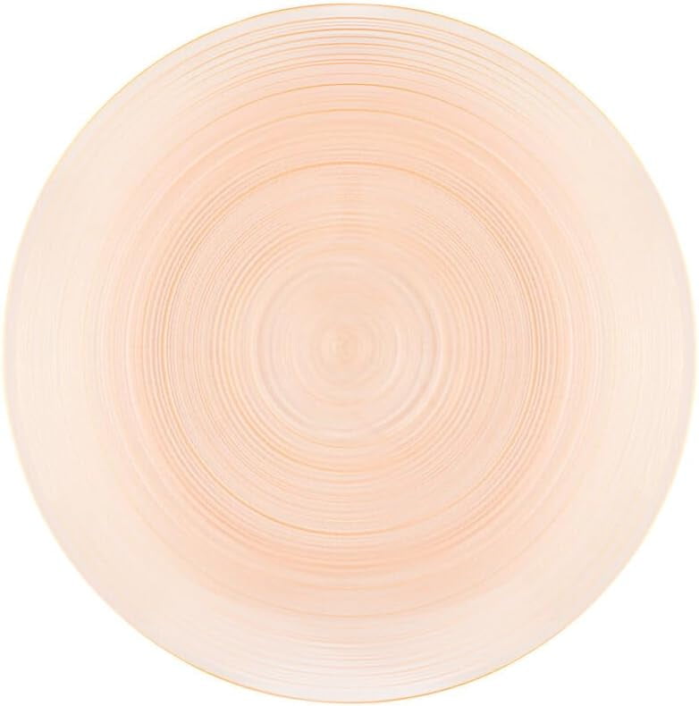 EcoQuality 7" inch Round Translucent Peach Blue Plastic Plates Crystal ...