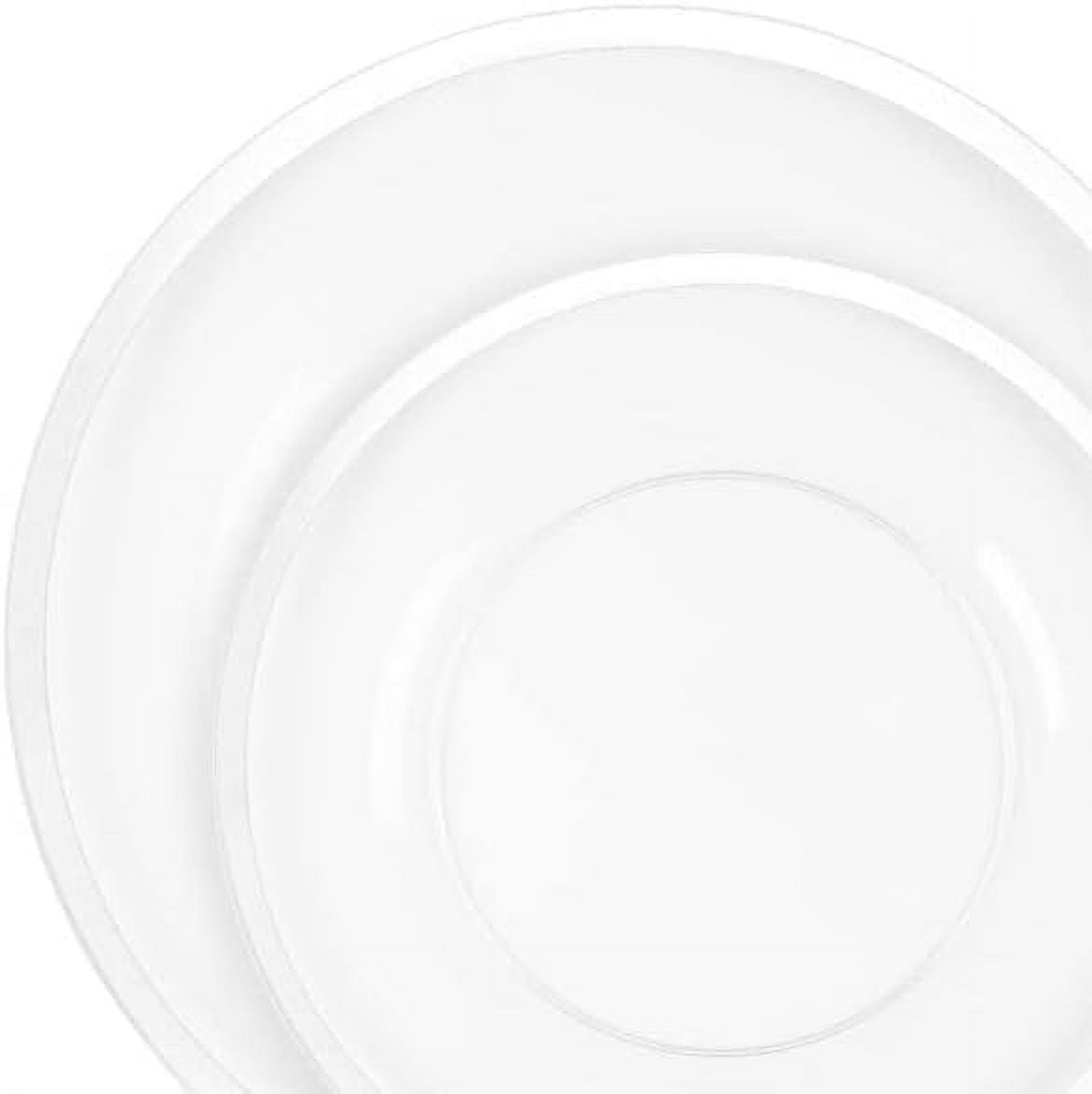 EcoQuality 7 inch Salad Plates and 10 inch Dinner Round Clear Plastic ...