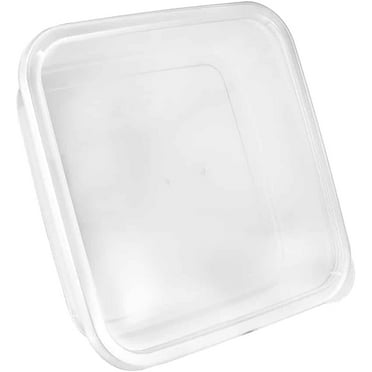 [160 PACK] 8 OZ Clear Square Plastic Juice Bottles with Tamper Evident ...