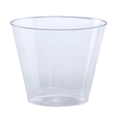 EcoQuality 9oz Clear Old Tumbler Plastic Cup - Disposable Plastic Cups ...