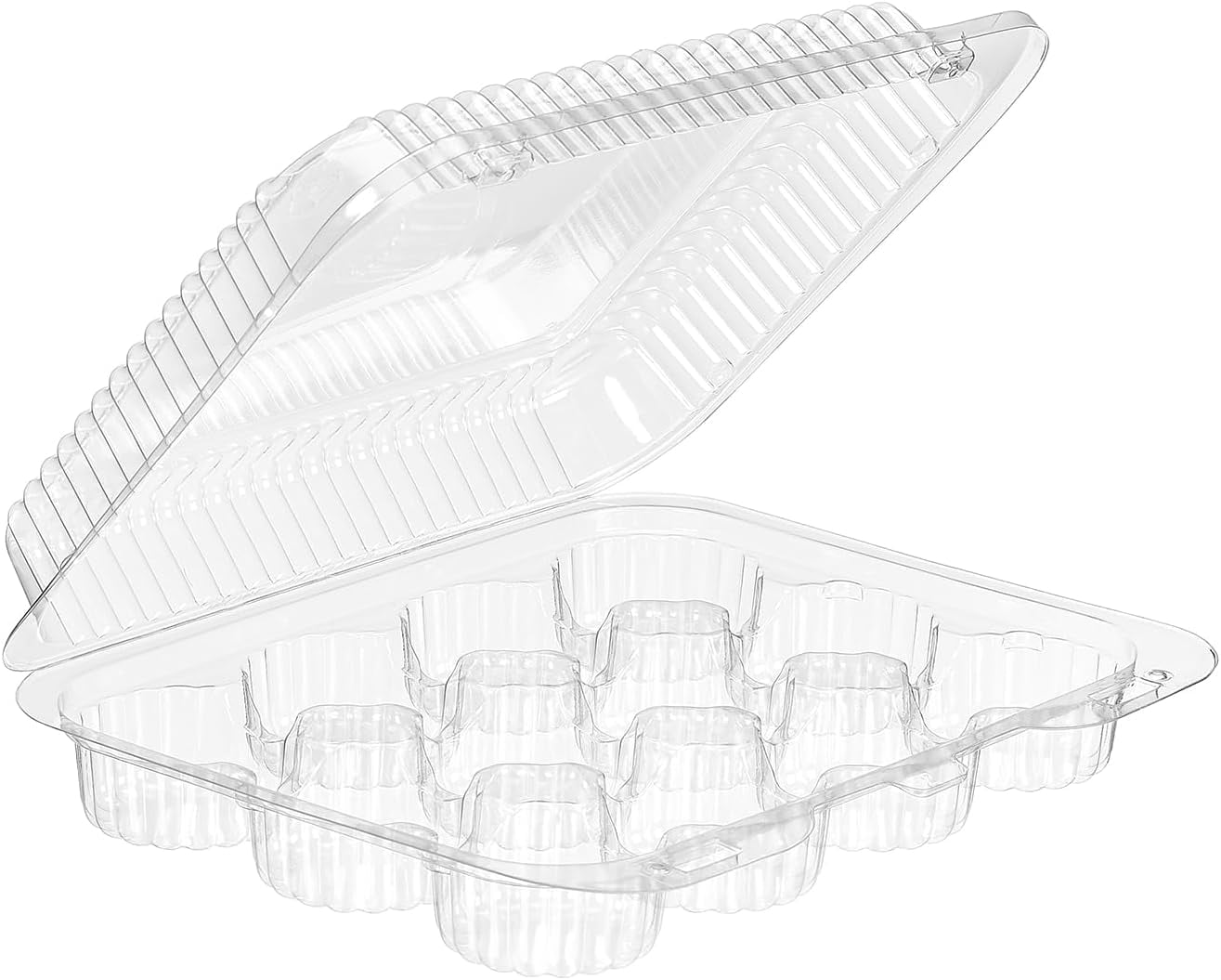 EcoQuality Clear Plastic 12 Compartment Mini Muffin Clamsheell ...