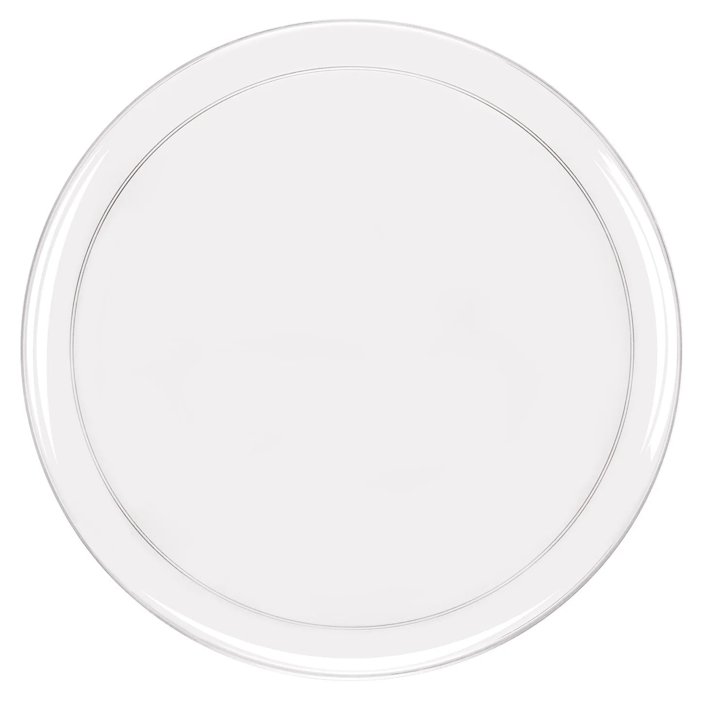 EcoQuality Disposable 10.625" inch Round Clear Plastic Plates - Crystal ...