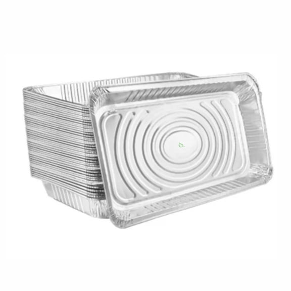 9x13 Disposable Aluminum Foil Pans With Lids Large Half Size Deep Steam ...