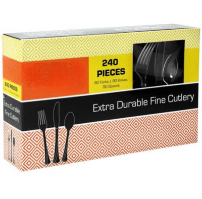 EcoQuality Disposable Clear Combo Cutlery Set Boxed - Great for Party ...