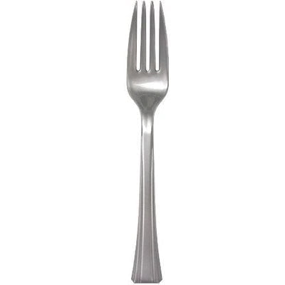 EcoQuality Disposable Plastic Silver Forks Bag - Great for Events ...