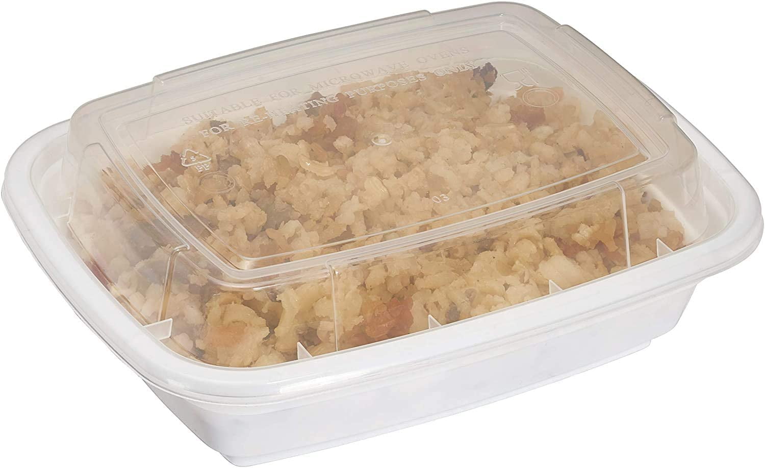 EcoQuality Meal Prep Containers [50 Pack] White Rectangle Containers ...