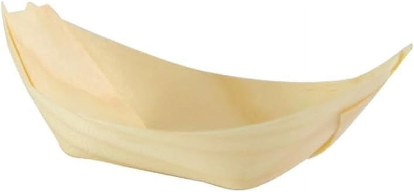 EcoQuality Mini Bamboo Wooden Boats, 2.7x1.7x0.75 Inch Disposable ...