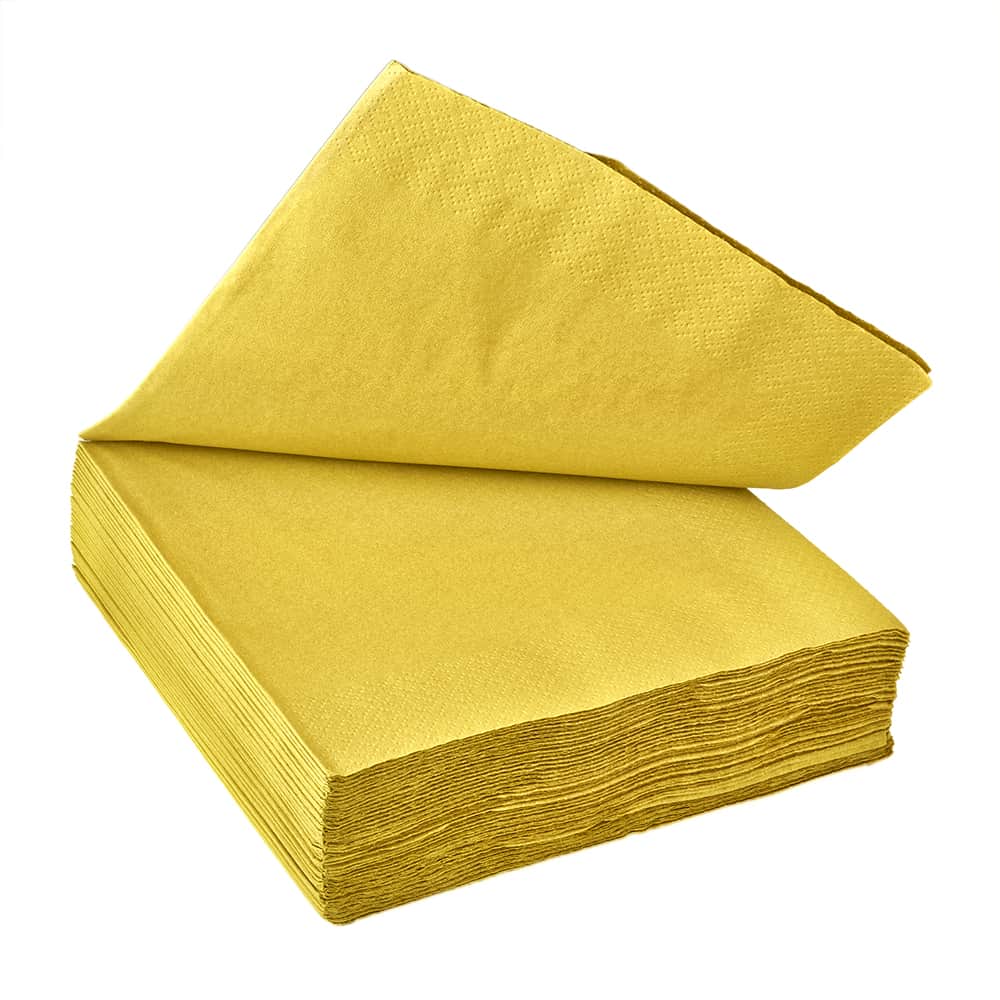 EcoQuality Solids Gold Lunch Napkin 3-Ply, Dispenser Napkin Refill ...