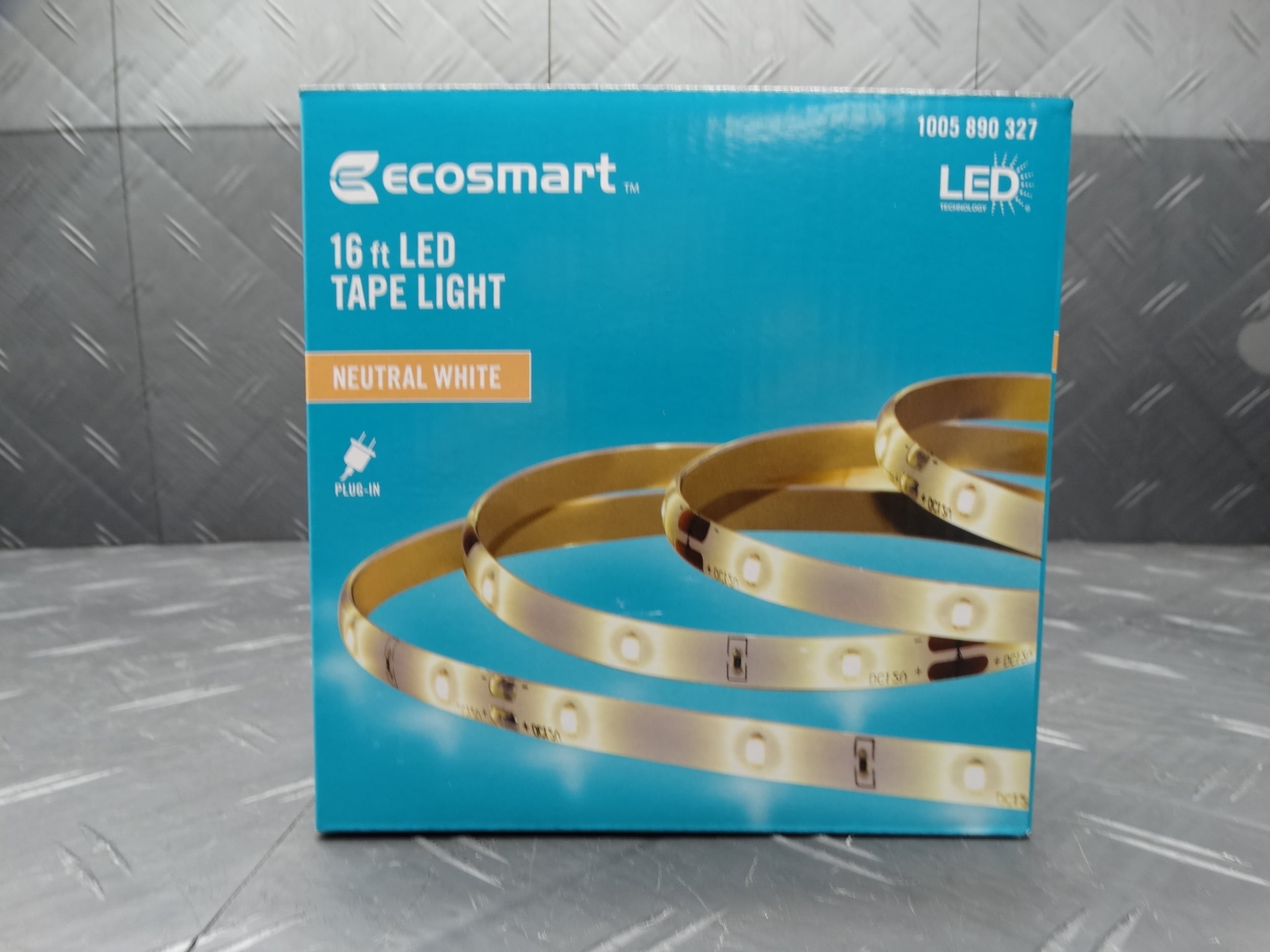 EcoSmart 16 ft. Indoor Neutral White LED Strip Lights, Peel Stick, Set ...