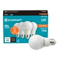 EcoSmart 40W Equivalent A19 Dimmable LED Bulb 4pk Soft White - Walmart.com