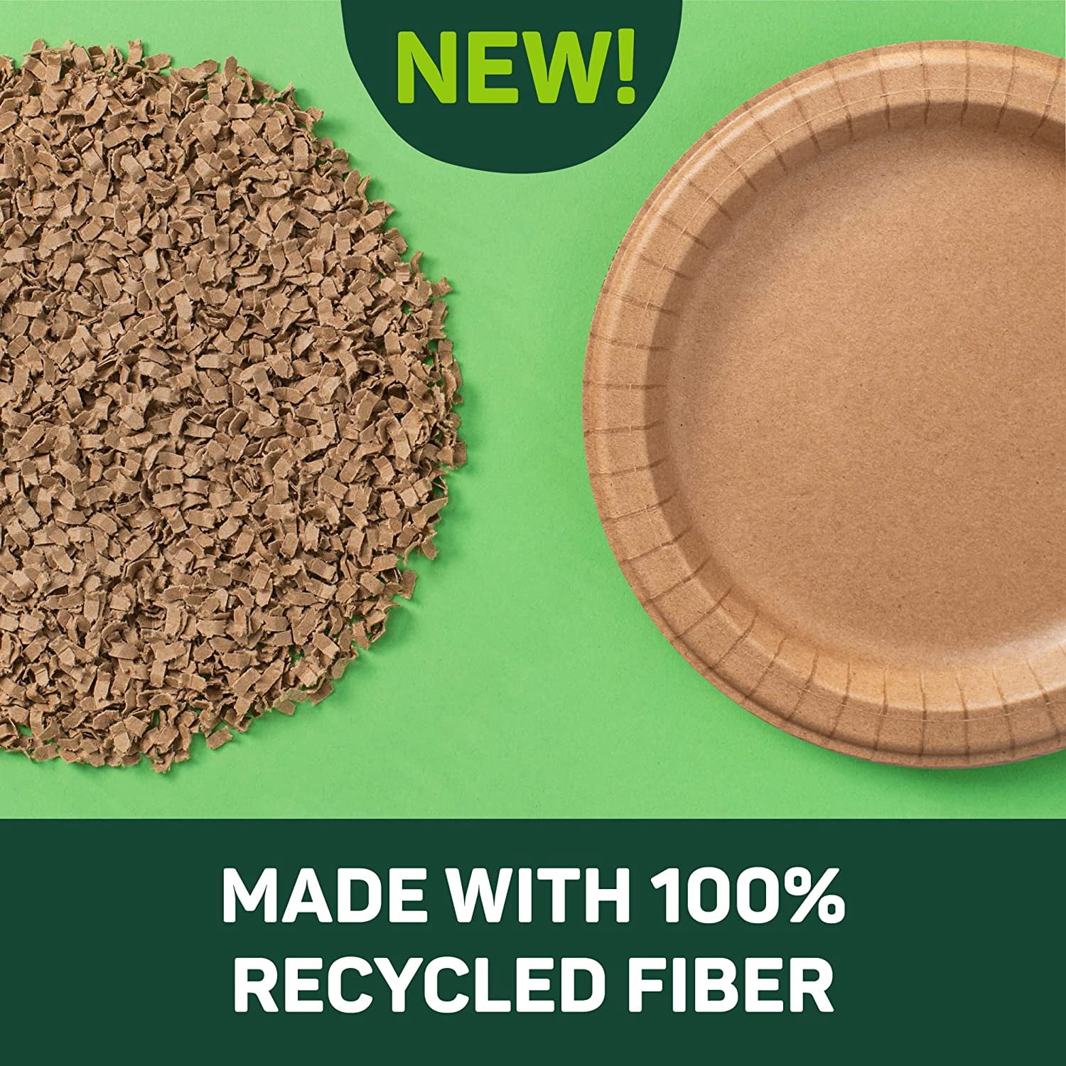 EcoSmart Fiber Paper Plates, 10 in, 144 Count (Pack of 8), Large ...