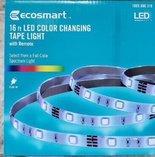 EcoSmart LED Color Changing Tape Light with Remote - Walmart.com