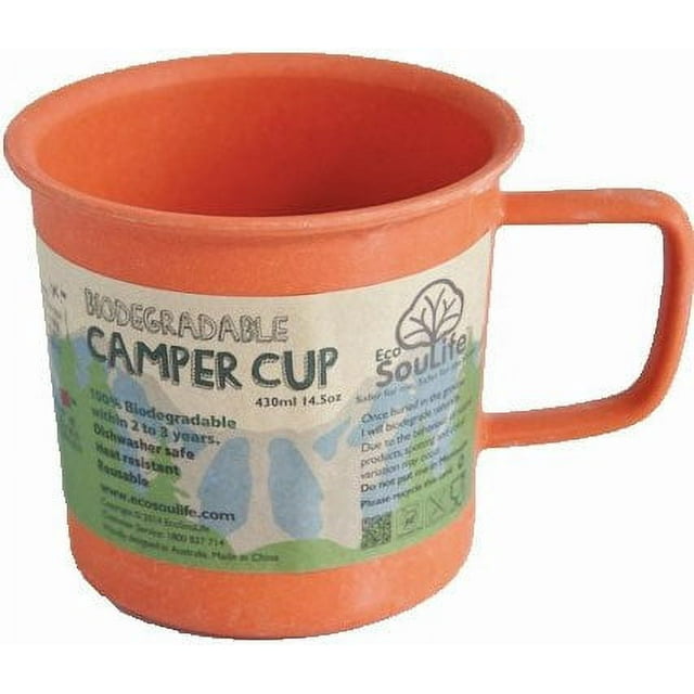 EcoSouLife Bamboo 14 Oz. Camper Cup, Orange - Walmart.com