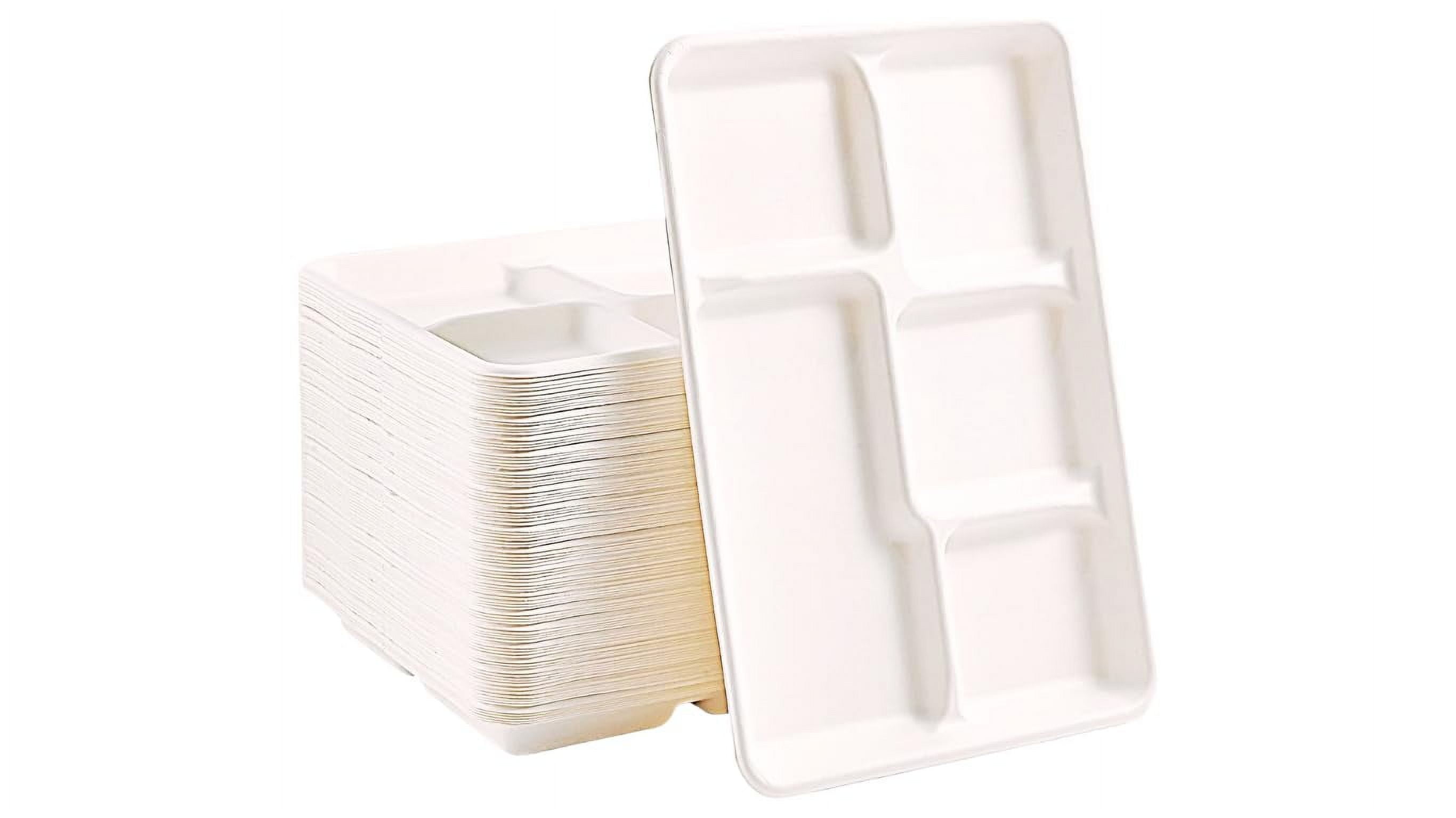 EcoSphere Essential 100% Compostable IFF17 5 Compartment Paper Plates ...